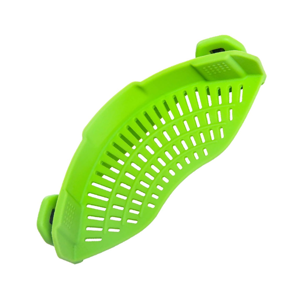 Colador para Ollas y Sartenes Ajustable Verde de Silicona – Kulhaus