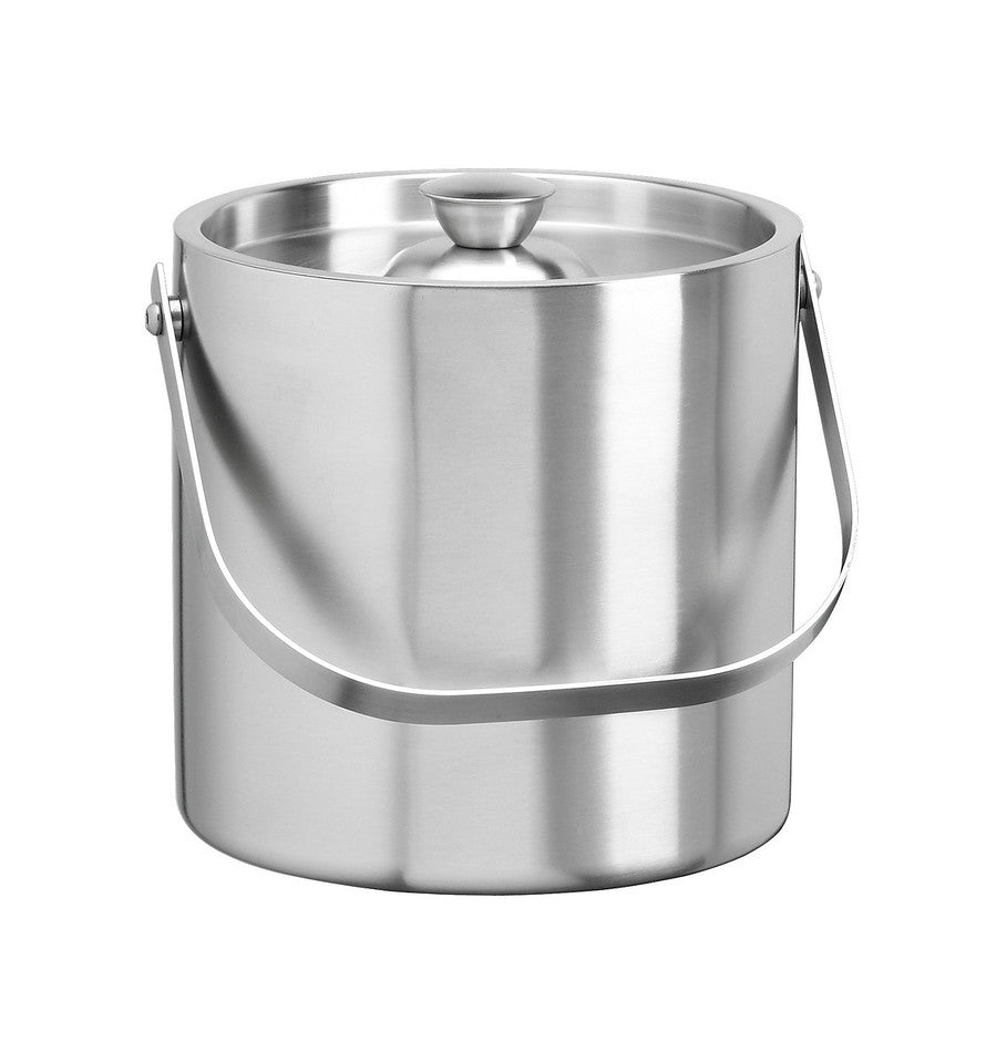 Hielera Con Tapa Y Asa Color (Plateado) De Metal – Kulhaus