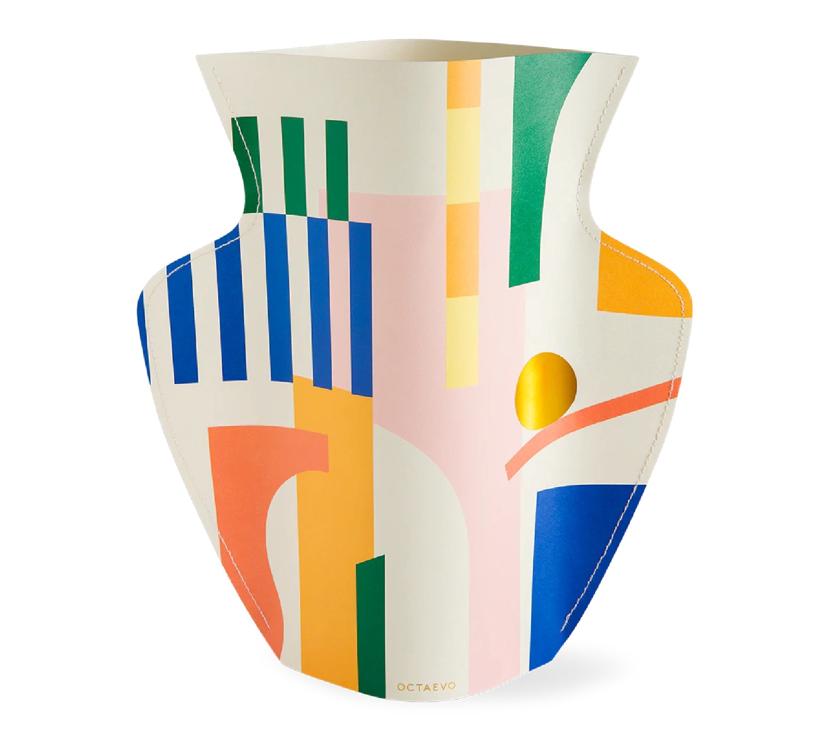 Cubierta Porta Florero Diseño (Figuras Barras Geométricas) De Papel ...