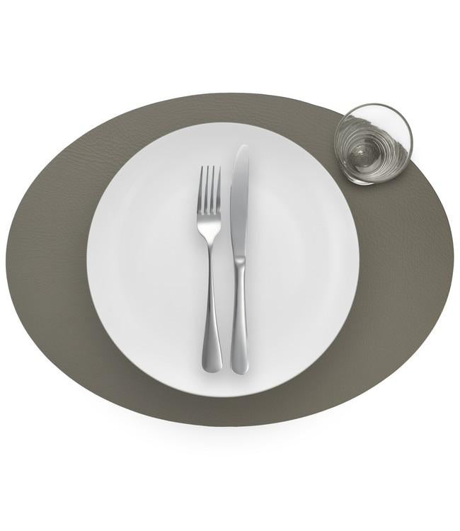 Individual Ovalado (Gris) De Pvc – Kulhaus