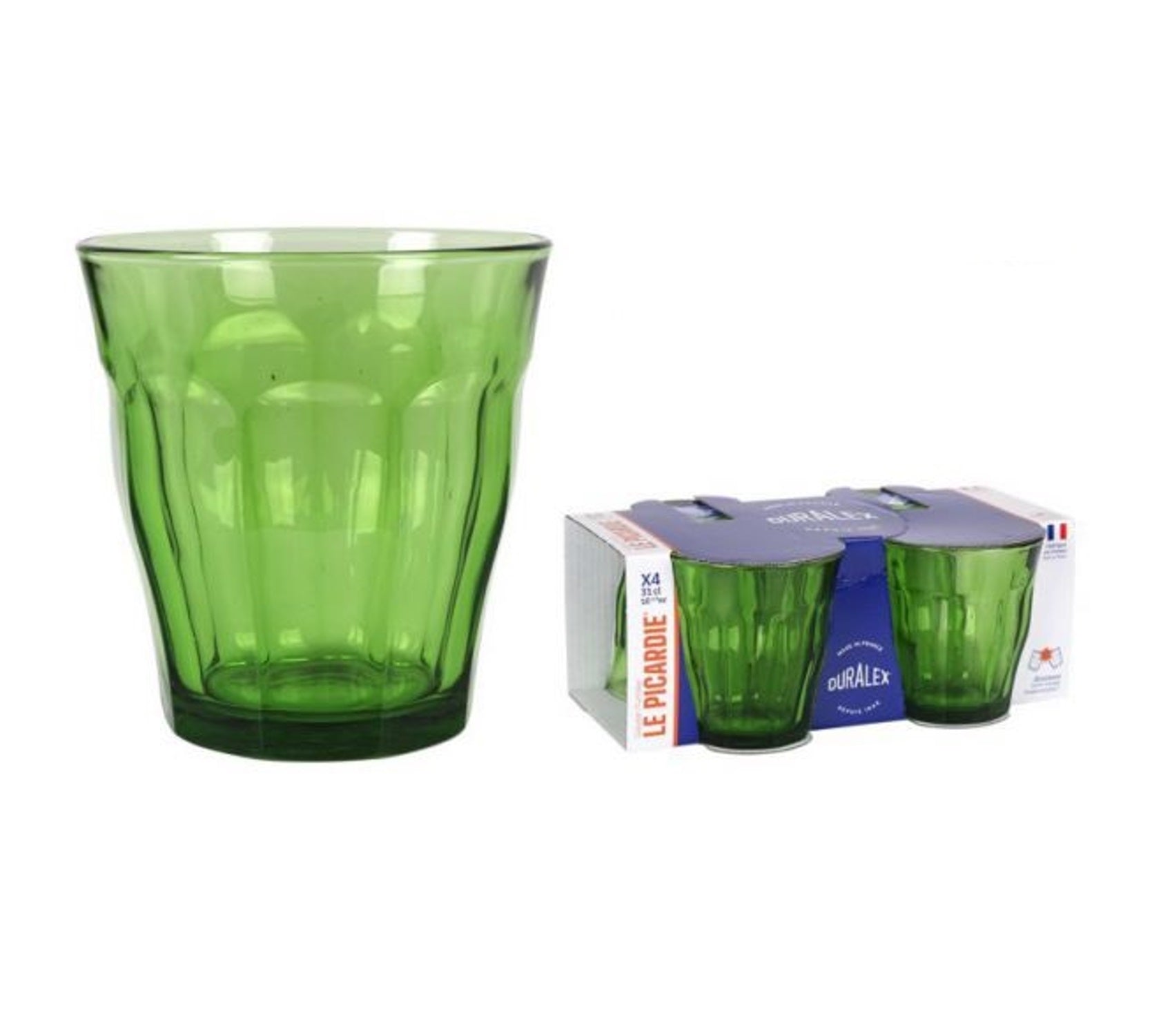 Set de 4 Vasos (Verde) 310 Mltrs De Vidrio – Kulhaus